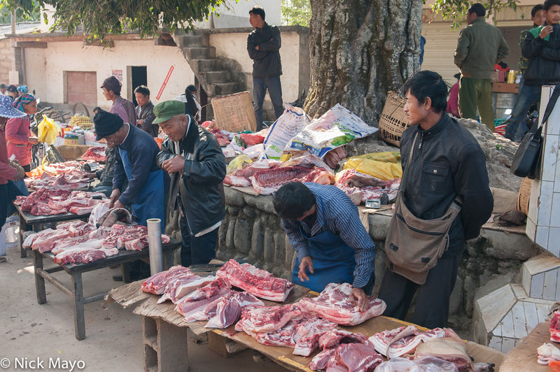Outdoor Meat Market | Jujie, Yunnan, China (2014) | Nick Mayo Photography
